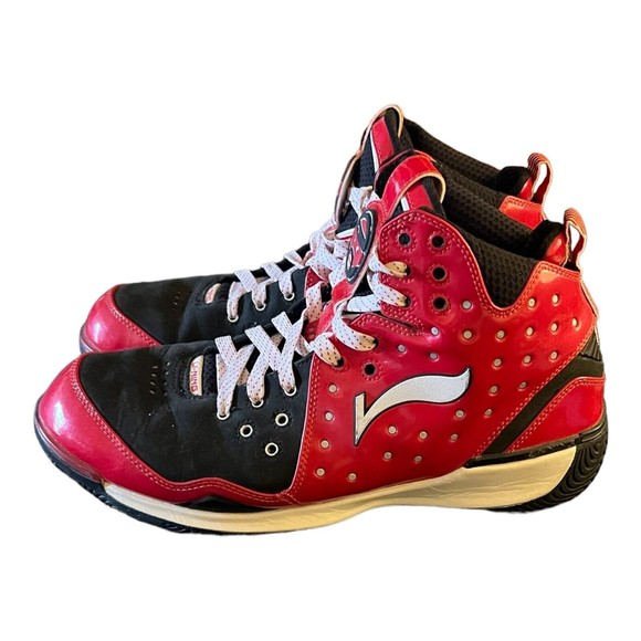 Li-Ning | Shoes | Li Ning Baron Davis Red And Black Basketball Shoes ...